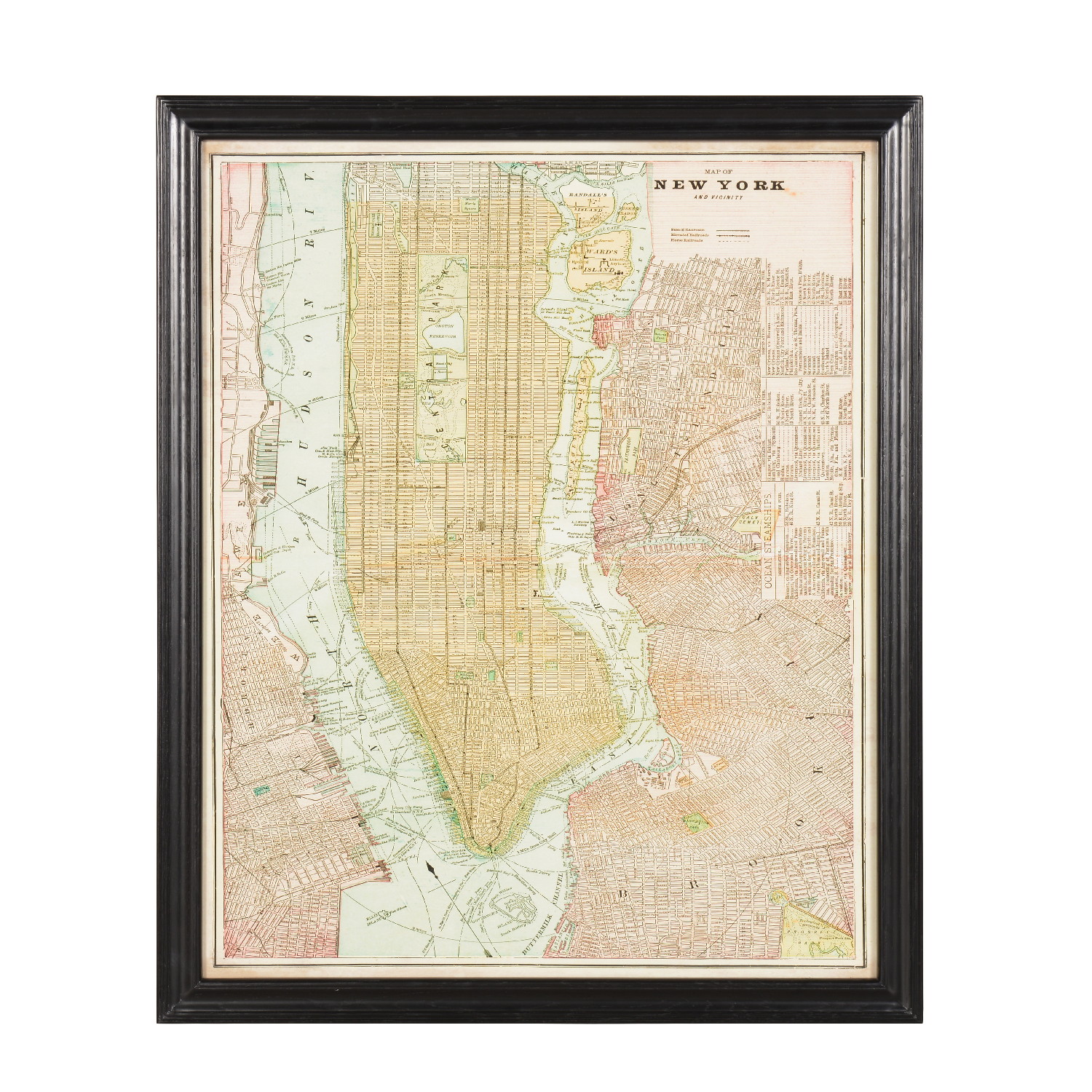CAPITAL MAP NEW YORK -BLK WD - Indeca Living