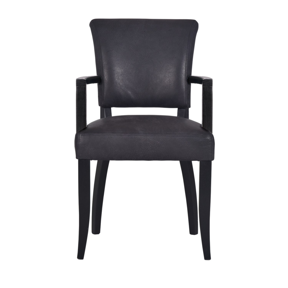 MIMI STUD D.CHAIR W/ARM-PIXEL BLACK&BLK - Indeca Living